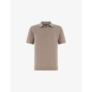 Boggi Milano Ribbed Relaxed-fit Cotton And Silk Polo Shirt Xxl