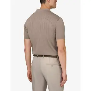 Boggi Milano Ribbed Relaxed-fit Cotton And Silk Polo Shirt Xxl