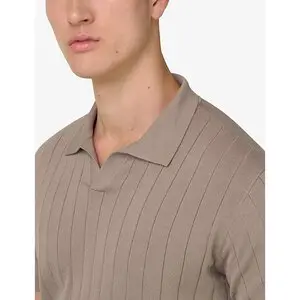 Boggi Milano Ribbed Relaxed-fit Cotton And Silk Polo Shirt Xxl