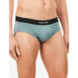 TOM FORD Classic Cotton-jersey Boxer Briefs - Teal