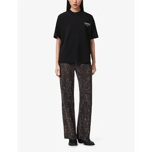 ALLSAINTS Dreamer Etta Logo-print Oversized T-shirt - Black