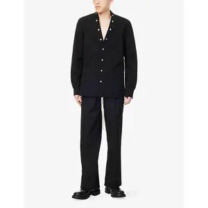 Rick Owens Larry Studded Cotton-canvas Shirt - Black