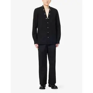 Rick Owens Larry Studded Cotton-canvas Shirt - Black