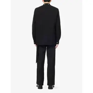 Rick Owens Larry Studded Cotton-canvas Shirt - Black