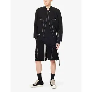 Rick Owens Bauhaus Flight Cotton Bomber Jacket - Black