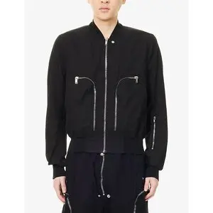Rick Owens Bauhaus Flight Cotton Bomber Jacket - Black