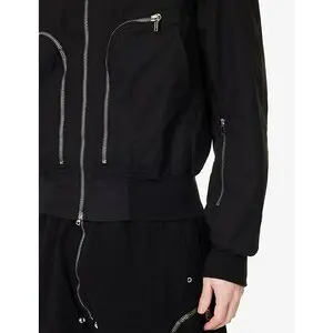 Rick Owens Bauhaus Flight Cotton Bomber Jacket - Black