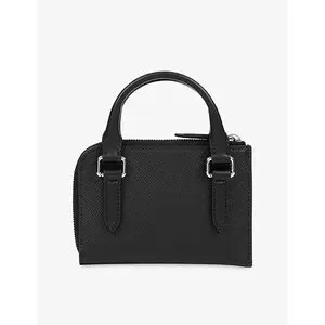 Smythson X Sacai Panama Small Flat Leather Pouch
