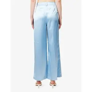 4TH & RECKLESS Agatha Wide-leg Satin Trousers
