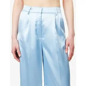 4TH & RECKLESS Agatha Wide-leg Satin Trousers