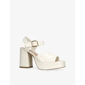Steve Madden Faux-leather Platform Sandals - White