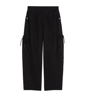 Max Mara Stretch-cotton Cargo Trousers - Black