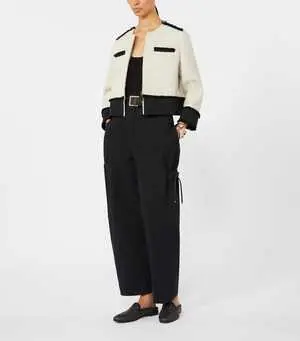 Max Mara Stretch-cotton Cargo Trousers - Black