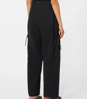 Max Mara Stretch-cotton Cargo Trousers - Black