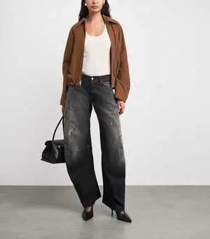 HERSKIND Suede Bomber Jacket - Brown