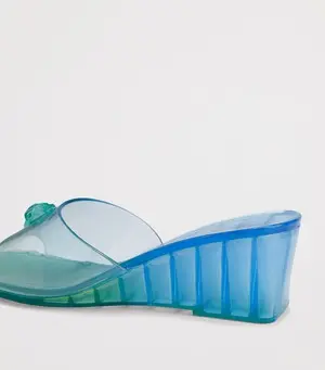Kurt Geiger Maddison Wedge Mules - Blue