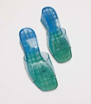 Kurt Geiger Maddison Wedge Mules - Blue