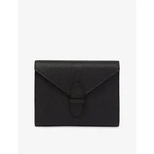 Smythson Panama Double Leather Playing Cards Case - Black