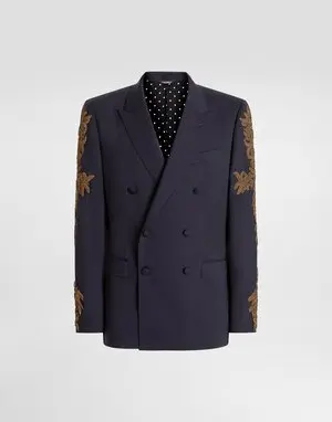 Dolce & Gabbana Double-breasted New Martini Wool Jacket - Blue
