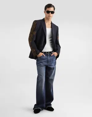 Dolce & Gabbana Double-breasted New Martini Wool Jacket - Blue