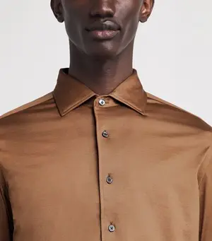 Corneliani Cotton Long-sleeve Shirt - Beige
