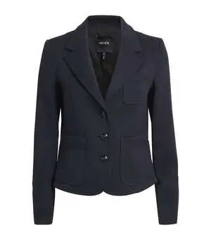 ME+EM Cotton-blend Herringbone Cropped Jacket