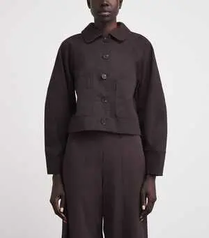 ME+EM Cotton Twill Jacket - Brown