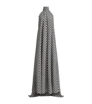 Ralph Lauren Silk-blend Stripe Piper Gown - Black