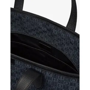 Smythson Monogram Stamp Canvas Tote Bag