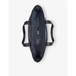 Smythson Monogram Stamp Canvas Tote Bag