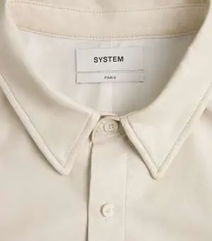 SYSTEM Faux Leather Shirt
