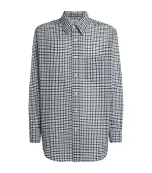 SYSTEM Cotton-blend Relaxed Check Shirt