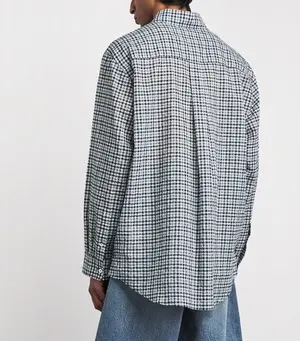 SYSTEM Cotton-blend Relaxed Check Shirt