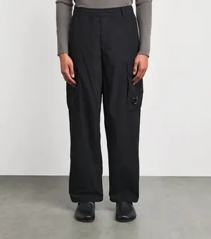 C.P. COMPANY Lens Cargo Trousers - Black