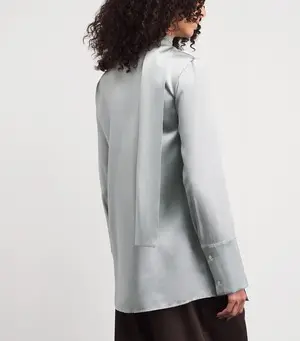 LAURA PITHARAS Silk Neck-tie Shirt