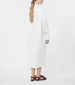 Max Mara Cotton Embroidered Shirt Dress