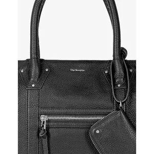 The Kooples Logo-embossed Leather Tote