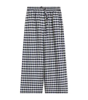 Max Mara Check Print Trousers - Blue
