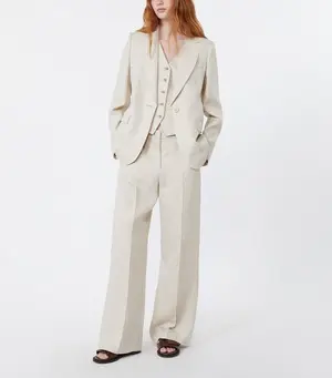 Max Mara Linen Wide-leg Trousers