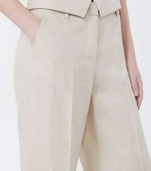 Max Mara Linen Wide-leg Trousers