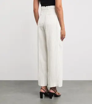 Sandro Stripe Wide-leg Trousers