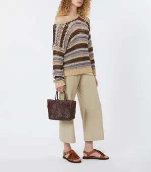 Max Mara Linen-blend Open-knit Sweater