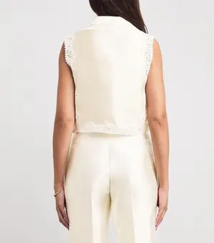 Sandro Lace-trim Cropped Shirt