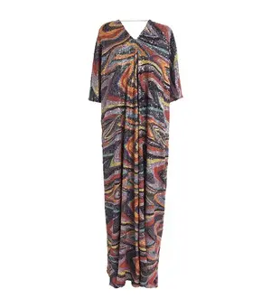 TALLER MARMO Gala Sequin Kaftan Maxi Dress Blue