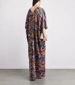 TALLER MARMO Gala Sequin Kaftan Maxi Dress - Blue