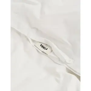 TEKLA Percale Cotton Duvet Cover - Broken White