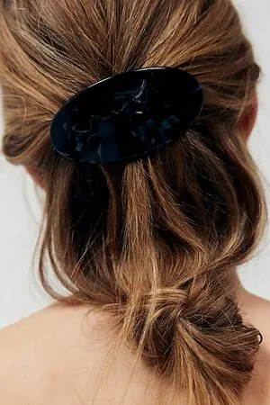 Free People Brielle Acetate Barrette - Charcaol