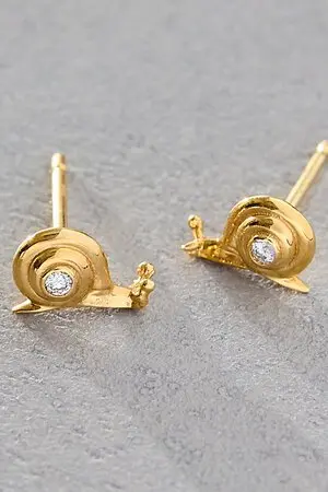 MAURA GREEN Stud Earrings Mini Snails