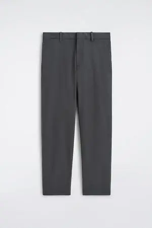 Cos Cotton Regular-fit Tapered Chinos - Gray