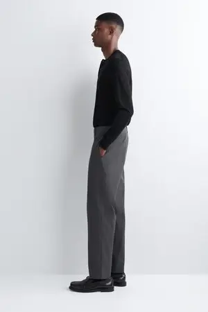 Cos Cotton Regular-fit Tapered Chinos - Gray